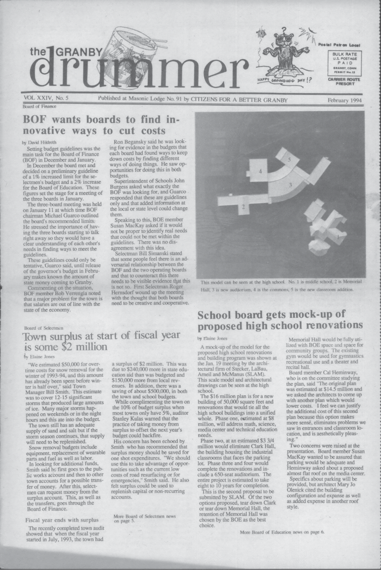 Headline news…in the 1990s and 2000s - Granby Drummer