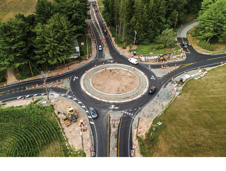 Roundabout nearing completion - Granby Drummer
